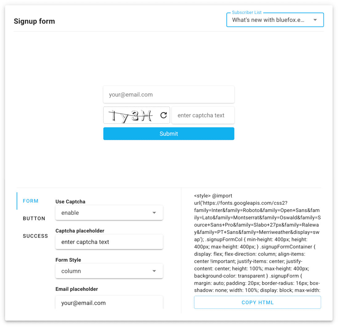 Bluefox Email, info and compare this Email marketing software