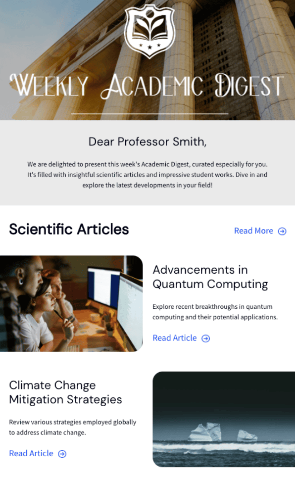 School Newsletter Ideas: 13 Education Email Templates & Tools